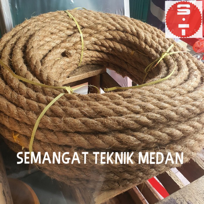 Jual 16mm TALI KAPAL MANILA TARIK TAMBANG DADUNG TAMPAR TEBAL 16 mm ...