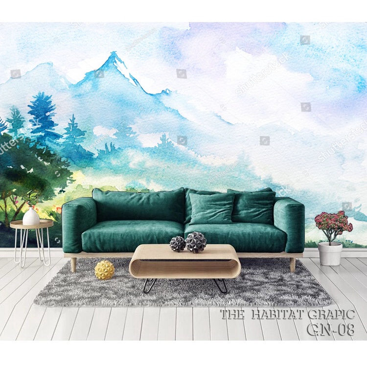 Jual Wallpaper Custom Motif Lukisan Alam - Wallpaper stiker dinding 3D ...
