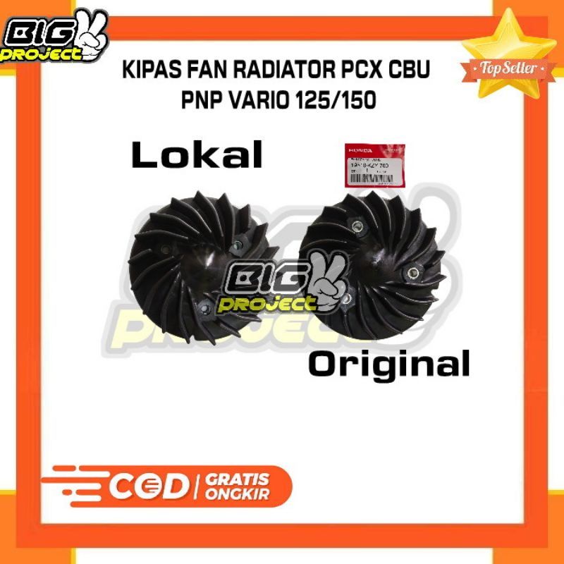 Jual KIPAS MESIN RADIATOR ORIGINAL HONDA PCX 150 PNP VARIO 125 150 ...