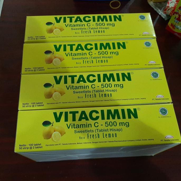Jual VITACIMIN VITAMIN C 500MG SWEETLETS RASA LEMON ISI 100 TABLET ...