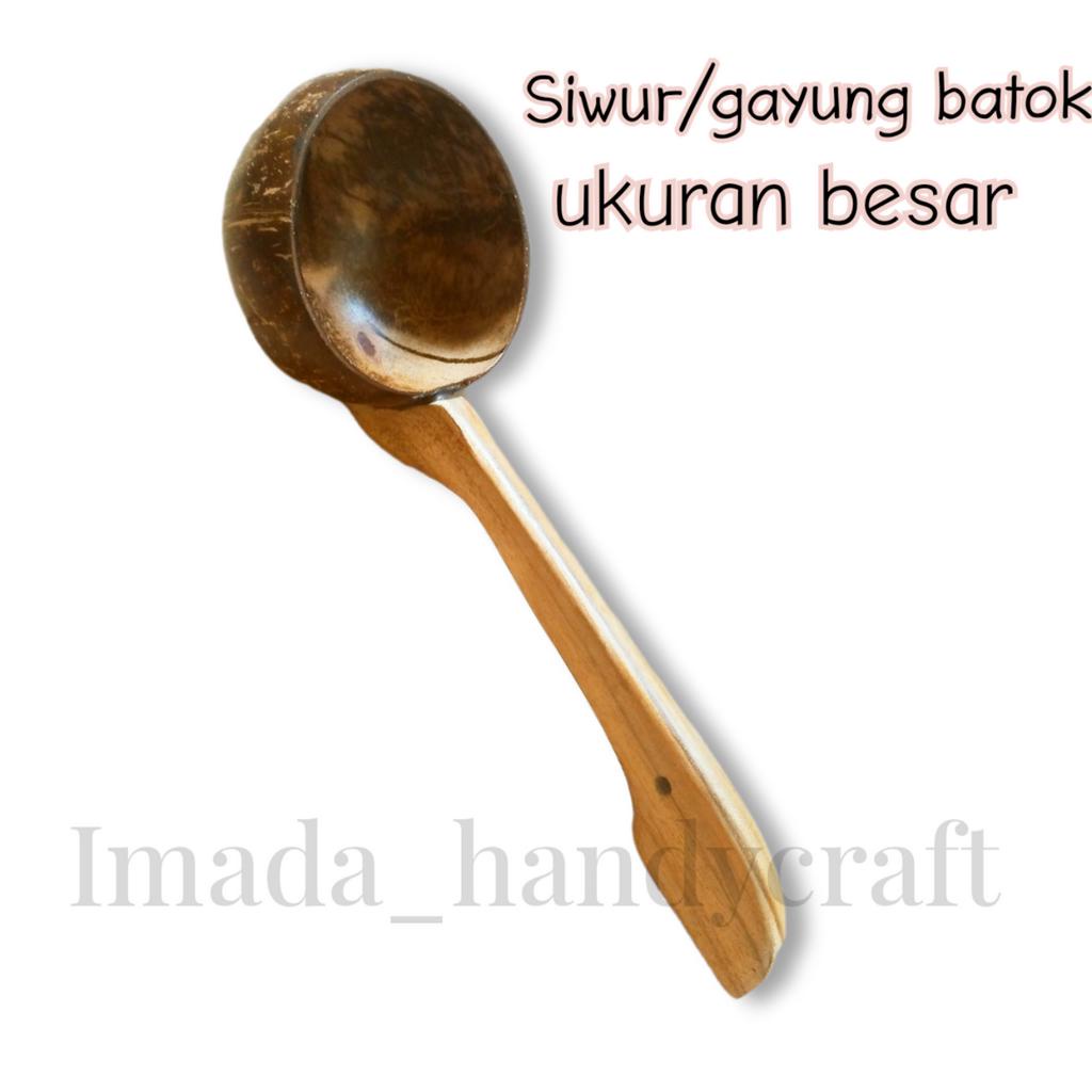 Jual Siwur batok kelapa / gayung batok kelapa ukuran 35cm dan 26cm ...