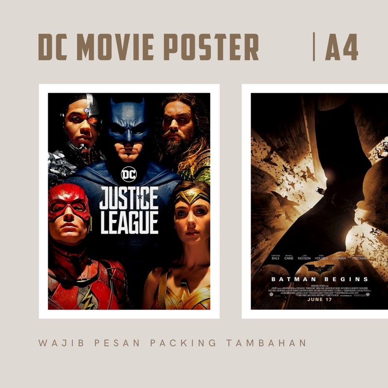 Jual A4 POSTER DC MOVIE | Shopee Indonesia