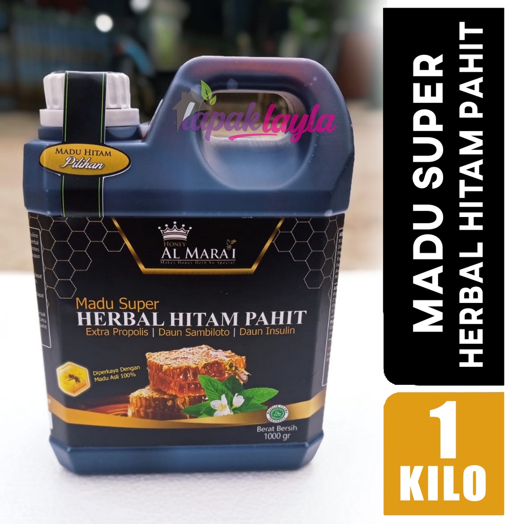Jual MADU SUPER HERBAL HITAM PAHIT 1 KG Al Mara'i | Shopee Indonesia
