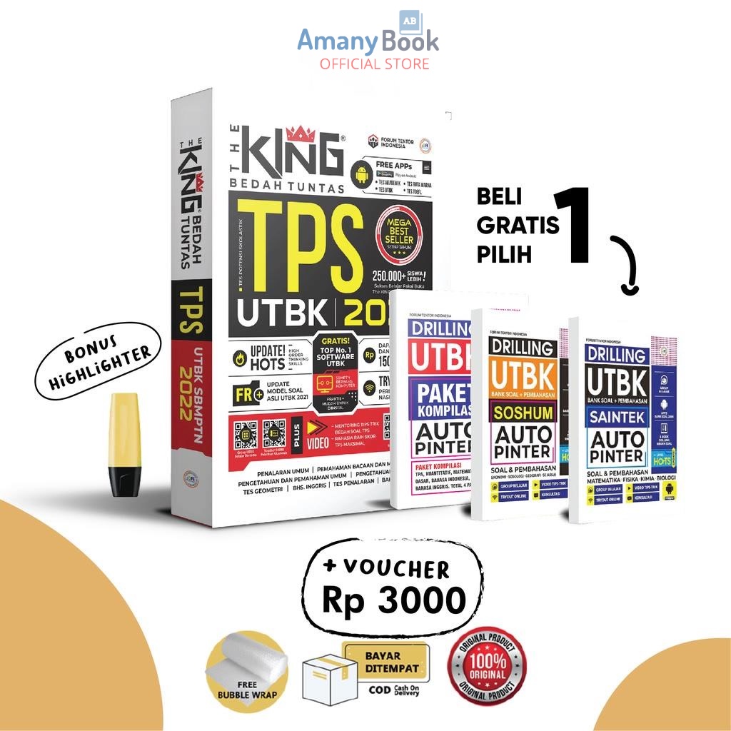 Jual Buku Tps Utbk Sbmptn 2022 The King Bedah Soal & Materi Hots Saintek Soshum Terbaru | Shopee ...