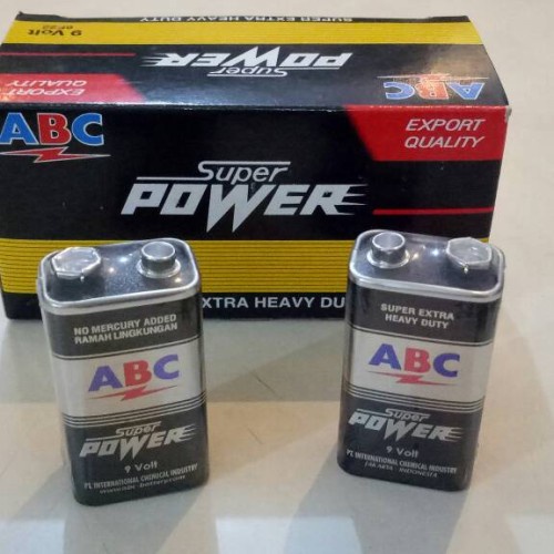 Jual ABC Battery 9V SUPER POWER Baterai Kotak HEAVY DUTY Mic | Shopee ...