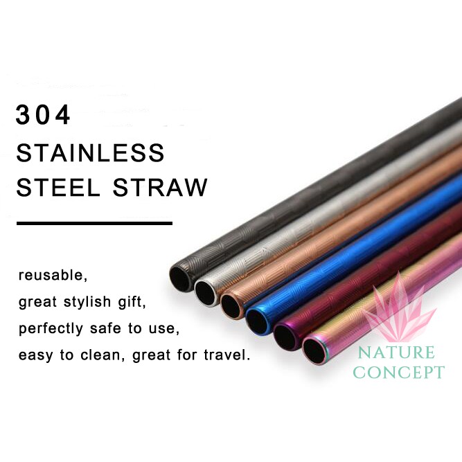 Jual Sedotan Stainless Lurus Corak - SATUAN 6mm*215mm TERMURAH ...