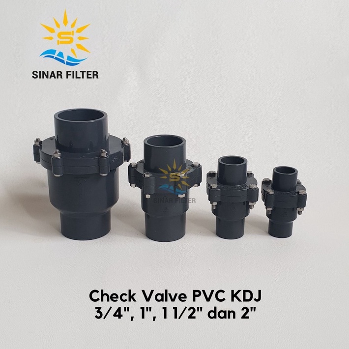 Jual Check Valve PVC KDJ 3/4", 1", 1 1/2" dan 2" | Shopee Indonesia