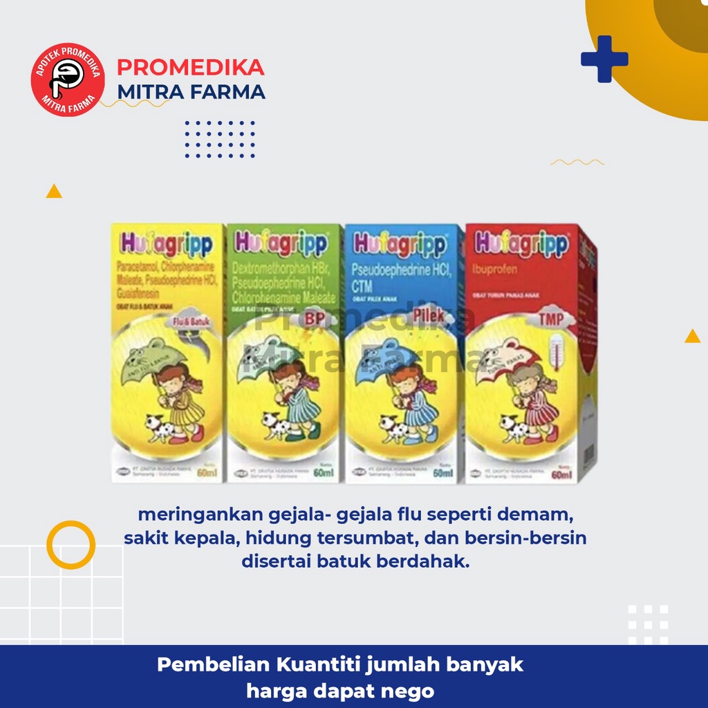 Jual Hufagrip Syrup 60 ml / Botol / Obat Pereda Nyeri / Obat Penurun ...