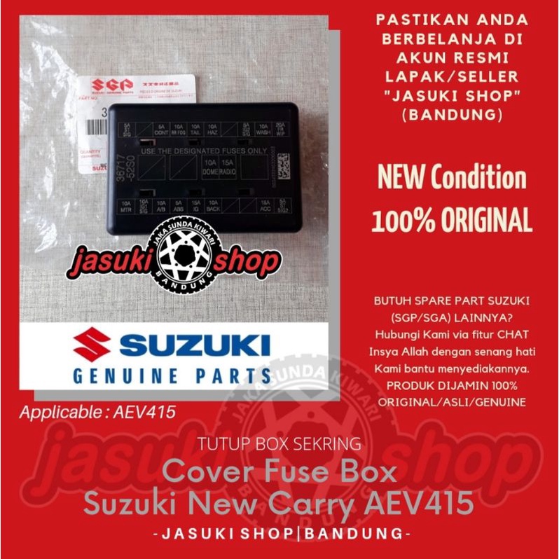 Jual Cover Tutup Rumah Fuse Box Kotak Sekring Sikring Sekering Suzuki ...