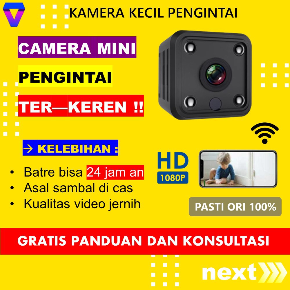 Jual CAMERA MINI TERSEMBUNYI WIFI KAMERA PENGINTAI MINI KECIL TANPA ...
