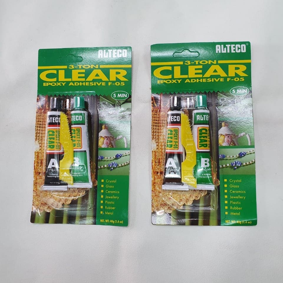 Jual Lem Alteco 3 Ton Clear Epoxy Adhesive F-05- 40 gr | Shopee Indonesia