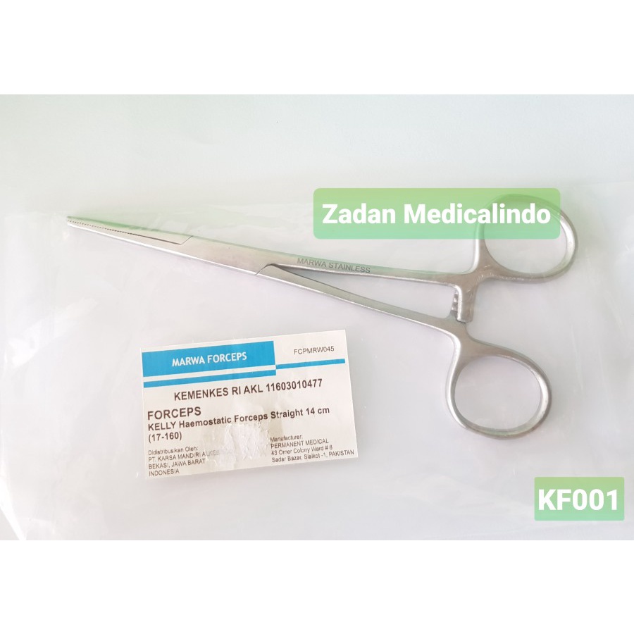 Jual Klem Kelly Lurus 14 cm / Clamp KELLY Haemostatic Forceps Straight ...