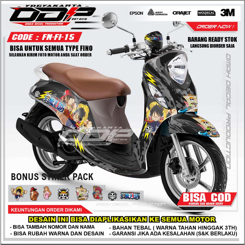 Jual DECAL FINO FULL BODY DEKAL MOTOR YAMAHA FINO 125 FI GRANDE VARIASI ...