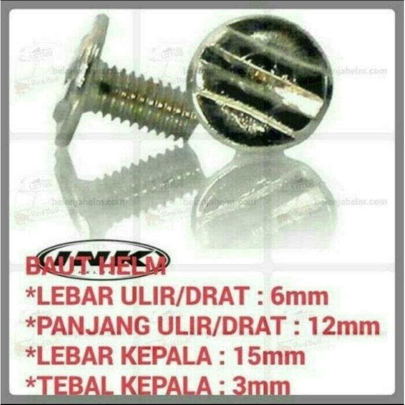 Jual baut helm halfface sepasang Model besar | Shopee Indonesia