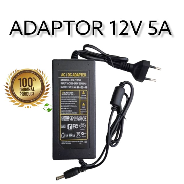 Jual ADAPOR 12 VOLT 5 AMPERE POWER ADAPTOR SUPPLY ADAPTOR LED 12V DC 5A ...