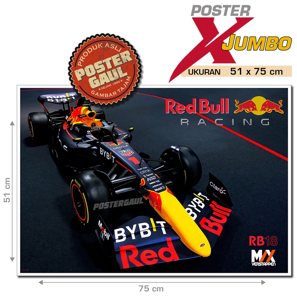 Jual Poster XJumbo F1 2022 : RED BULL RACING - RB18 MAX VERSTAPPEN # ...