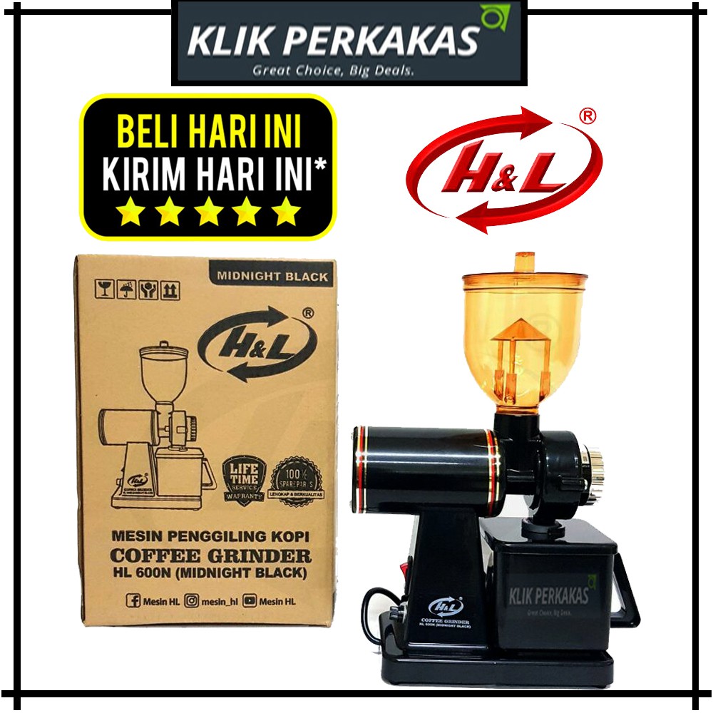 Jual Electric Coffee Grinder HNL 600N / Mesin Giling Kopi Warna Hitam H ...