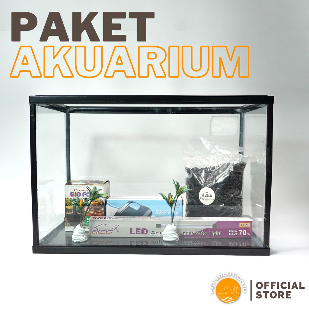 Jual Paket Aquarium Lengkap Langsung Pakai (S,M,L) | Shopee Indonesia