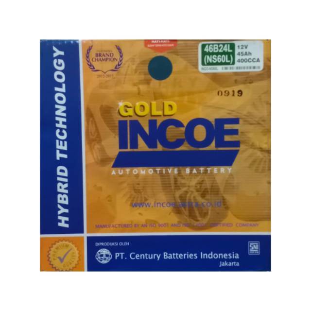 Jual Aki Incoe gol NS60L / 46B24L 12v 45ah | Shopee Indonesia