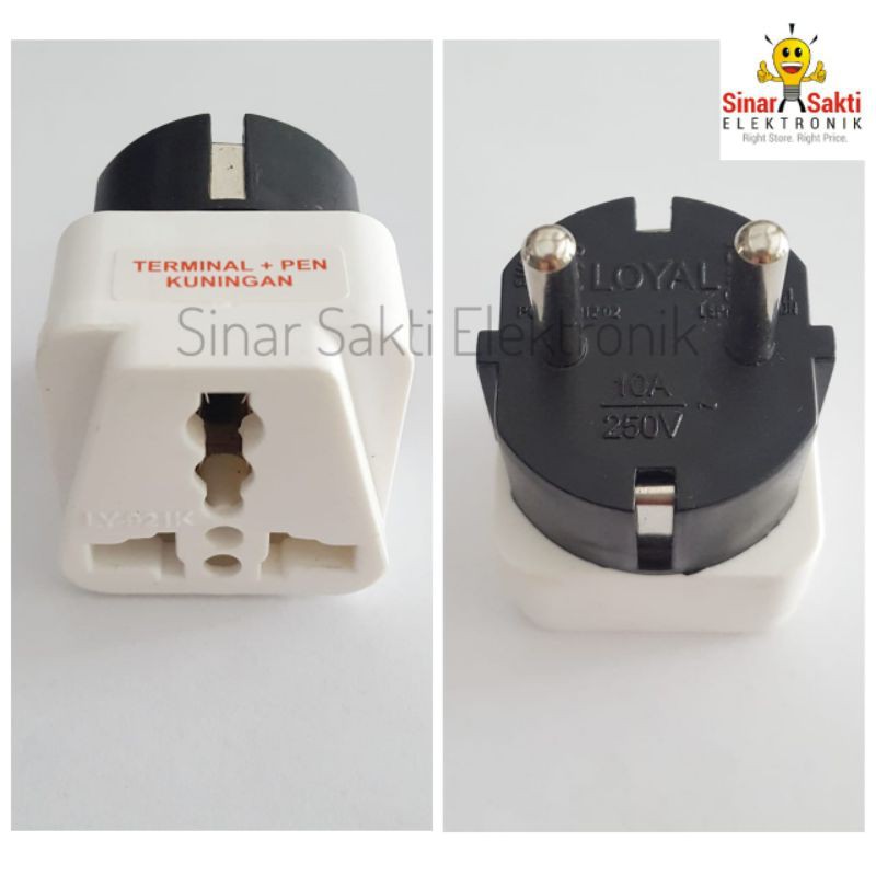 Jual Over Steker Serbaguna Loyal SNIKaki 3 ke kaki 2 converter | Shopee ...