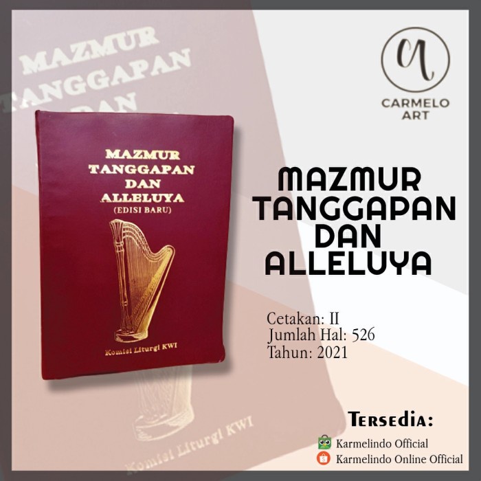 Jual BISA COD Mazmur Tanggapan dan Alleluya (Edisi Baru) | Shopee Indonesia Jual BISA COD Mazmur Tanggapan dan Alleluya (Edisi Baru) | Shopee Indonesia