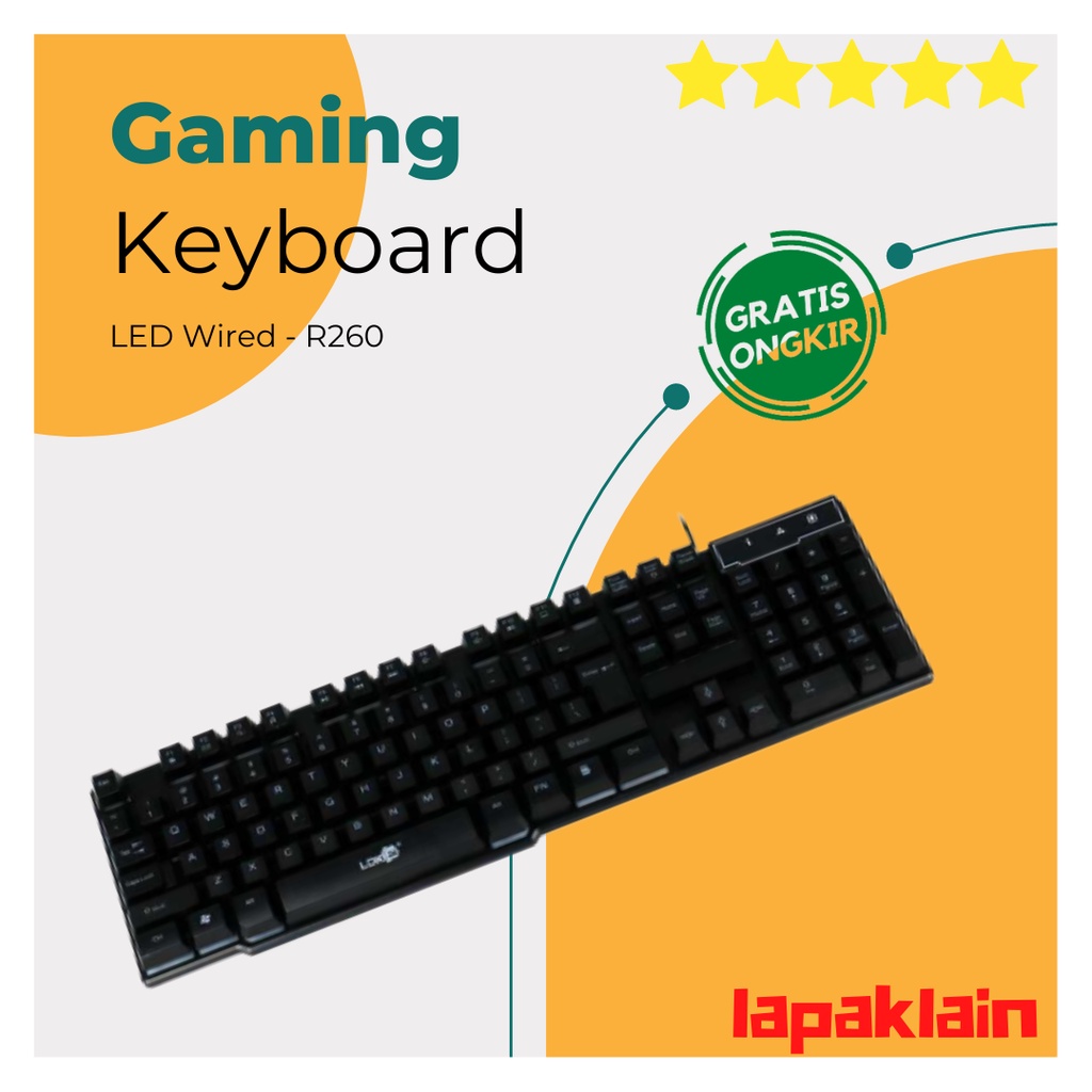 Jual LDKAI Gaming Keyboard RGB LED Wired - R260 | Shopee Indonesia
