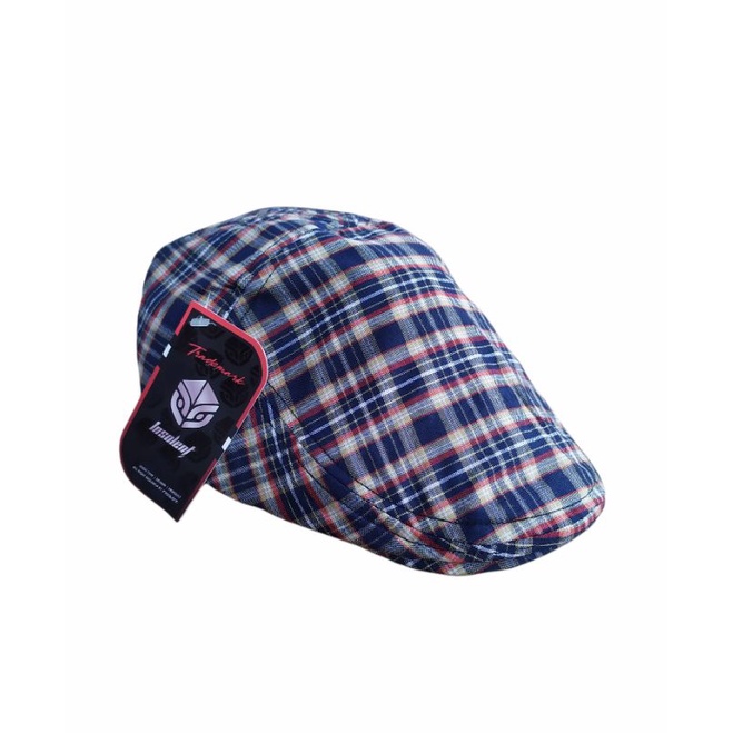 Jual flat cap hat kotak2 / topi kodok / topi copet / topi pelukis /topi ...