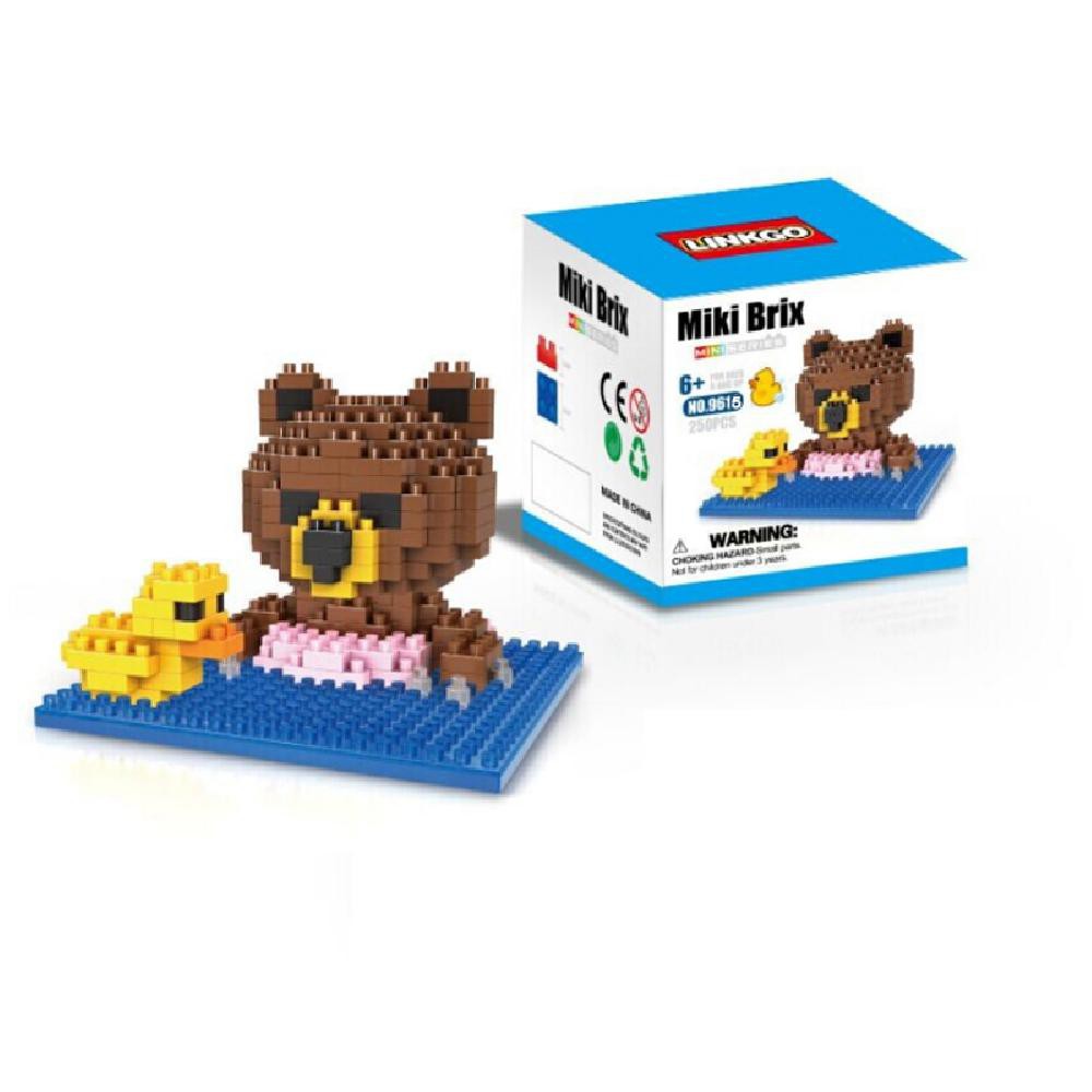 Jual BRICKS NANO BLOCK LINKGO 9615 BEAR N RUBBER DUCK | Shopee Indonesia