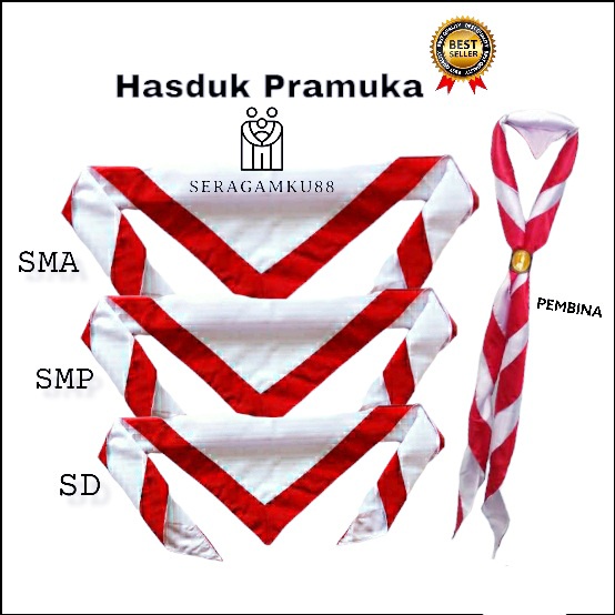 Jual Hasduk Dasi Pramuka SD SMP SMA Penggalang Siaga Merah Putih ...