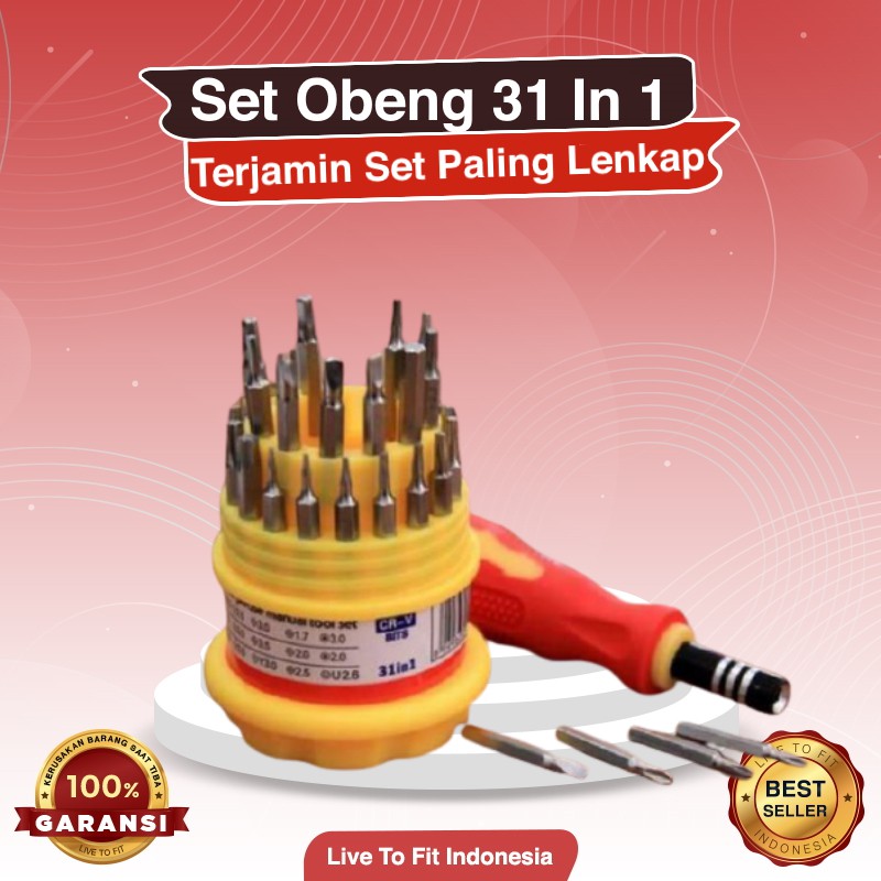 Jual Set Obeng Lengkap Screwdriver Tools Set Multifungsi 31 in 1 HP Laptop | Shopee Indonesia
