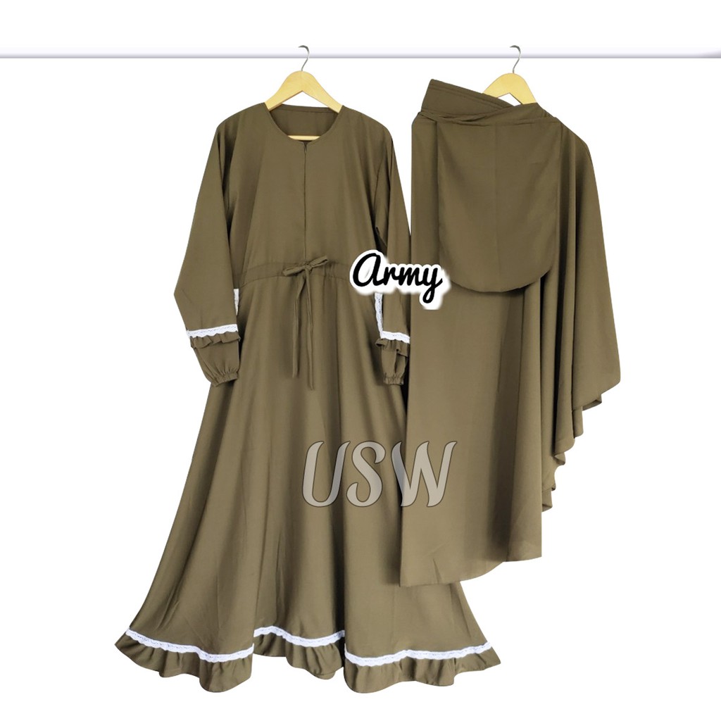 Jual GAMIS WOLFIS SET CADAR MOZZA SERUT/ GAMIS SET HIJAB FREE CADAR ...