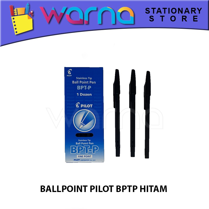 Jual PEN PULPEN BOLPEN BALLPOINT PILOT BPTP HITAM | Shopee Indonesia