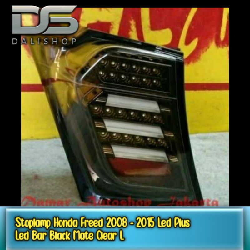 Jual Stoplamp Honda Freed 2008 - 2015 Led Plus Led Bar Black Mate Clear ...