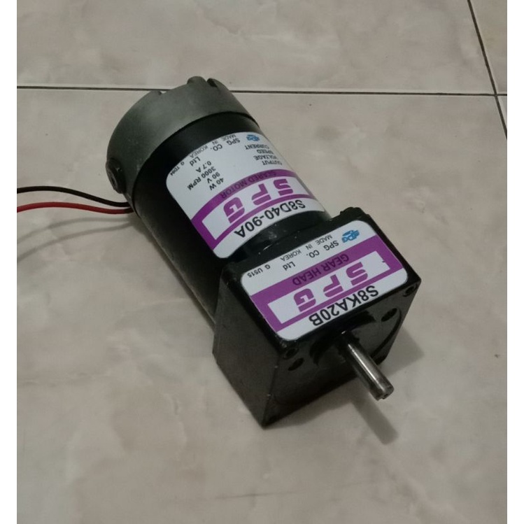 Jual Dc Motor Gearbox SPG 90V Dc Ratio 1 : 20 150Rpm 40W | Shopee Indonesia