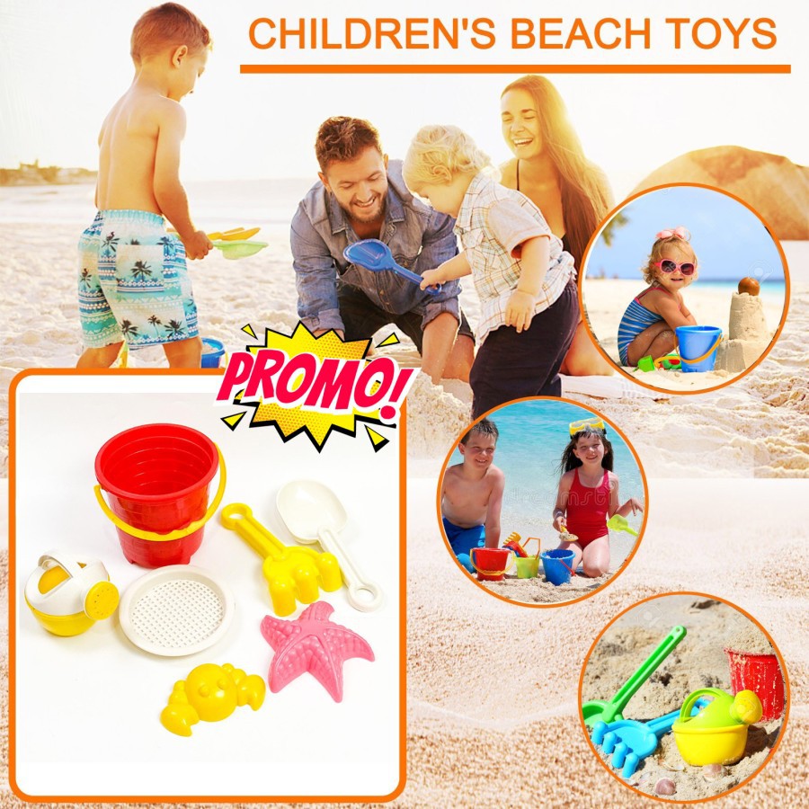 Jual Mainan Anak Set Ember Pasir Pantai Plastik - Children Beach Toys ...