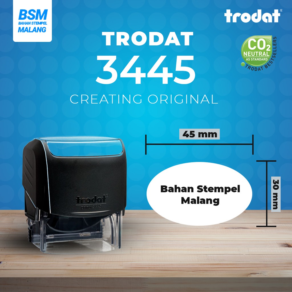 Jual Gagang Stempel Trodat Oval 3445 - Ukuran Area Stempel 45 x 30 mm ...