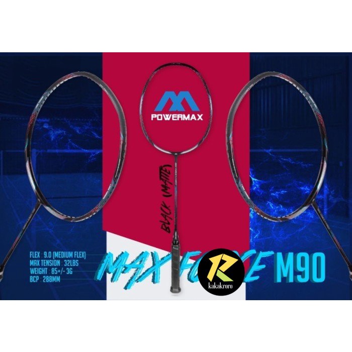 Jual RAKET BADMINTON POWERMAX MAX FORCE M90 ORIGINAL POWER MAX TENSION ...