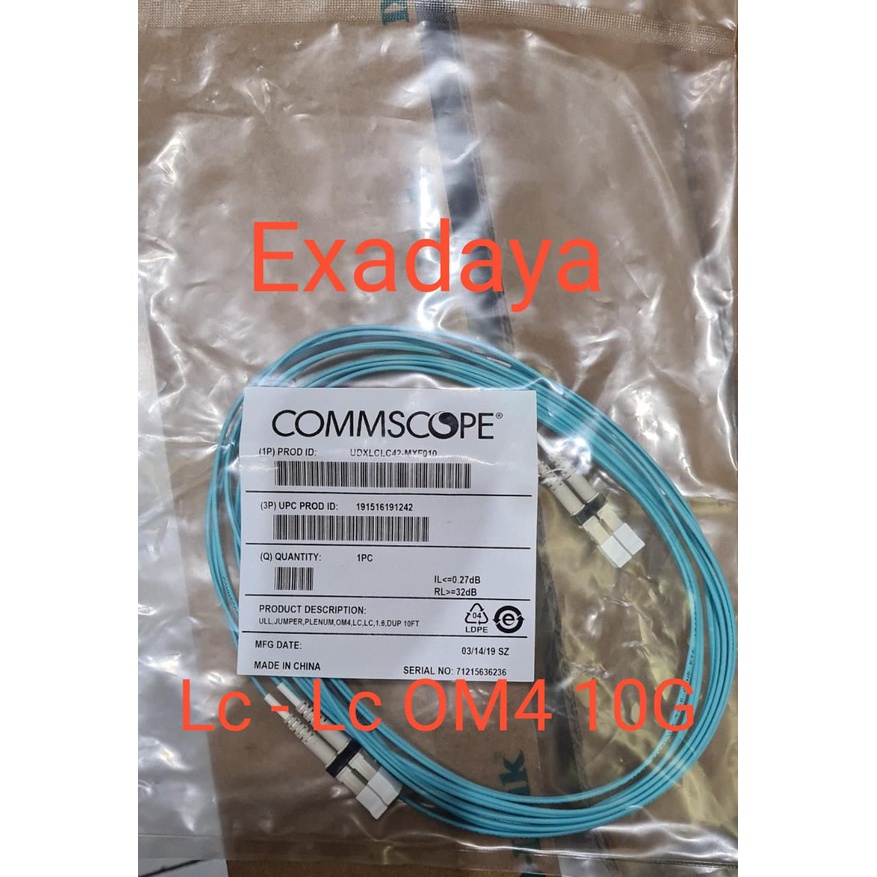 Jual Commscope UDXLCLC42-MXF010 , Patch Cord Fiber OM4 LC - LC 10Ft 3m ...