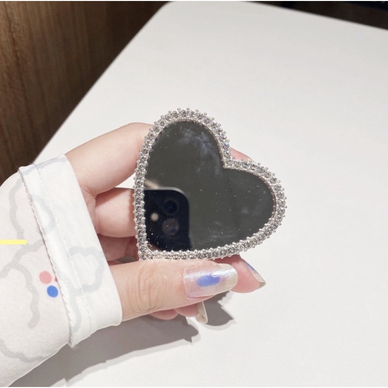 Jual DIAMOND Tempelan Mirror Hati / Popsocket Mirror Heart | Shopee ...