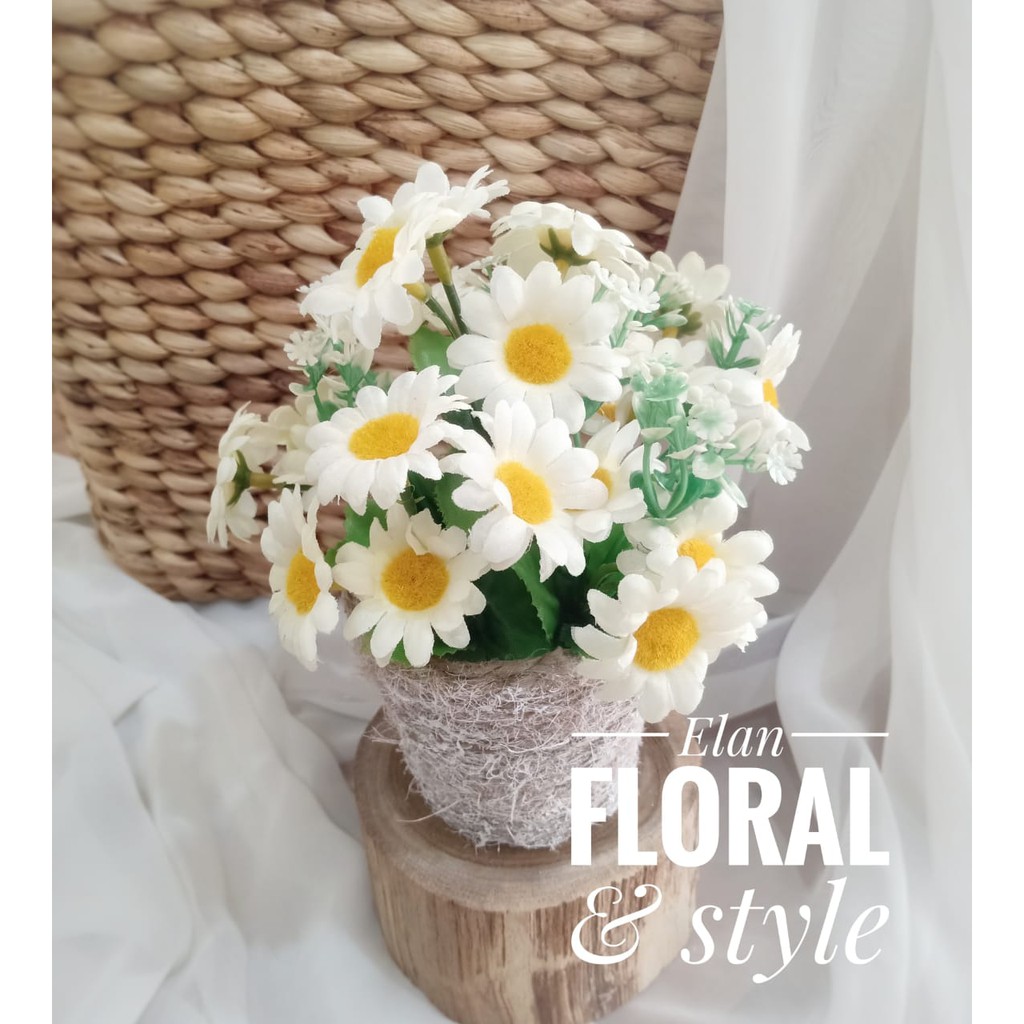Jual Rangkaian Bunga Aster Mini / Rangkaian Bunga Rustic / Rangkaian ...