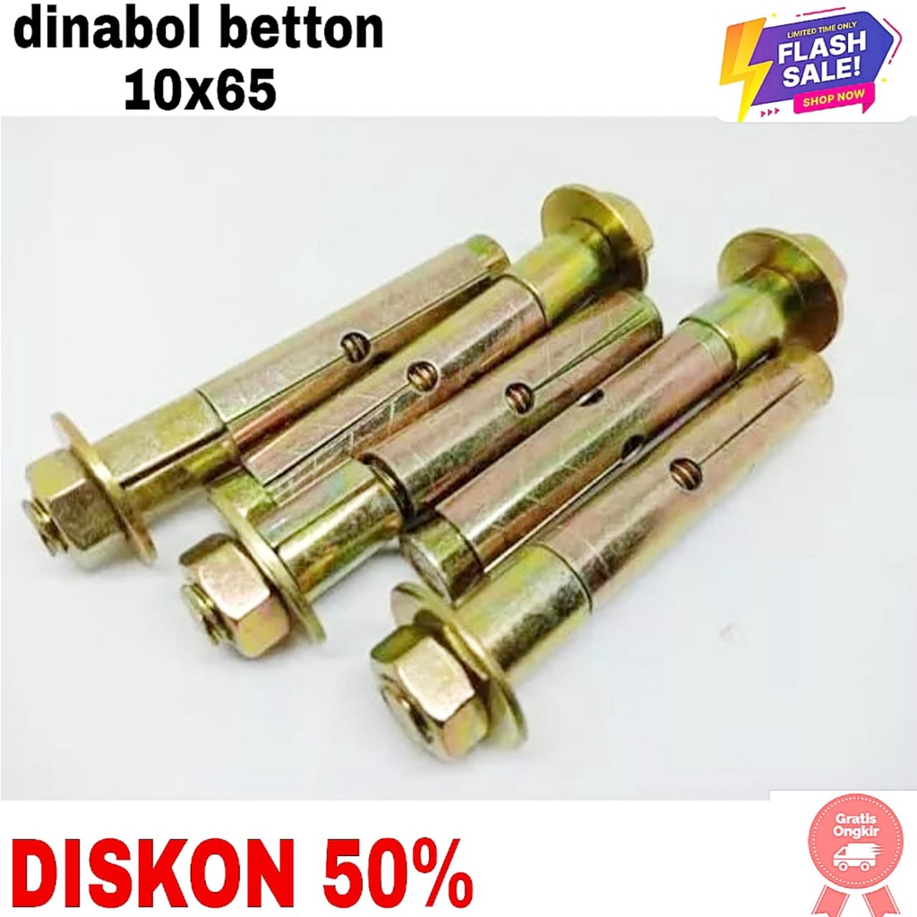 Jual Dinabol 10x50-65 dynabolt 10x65 WOWO termurah isi 10 pcs dynabolt ...