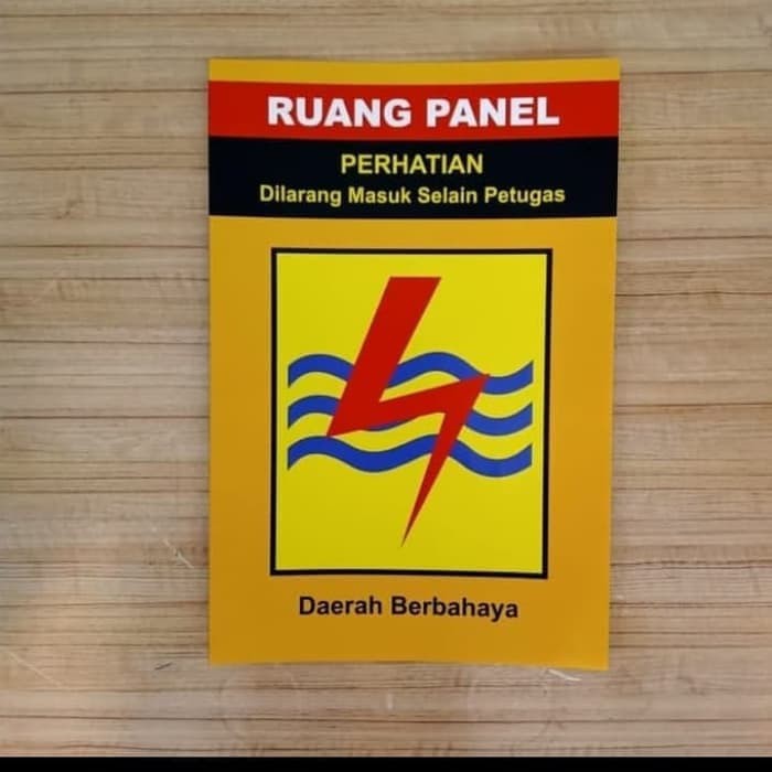 Jual STICKER SIGN TEGANGAN TINGGI RUANG PANEL UKURAN 20X30CM safety ...