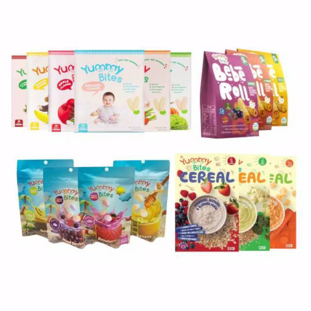 Jual Yummy bites 50 gram 24 rusks | Bebe roll 40gr (8sachet) | Shopee ...