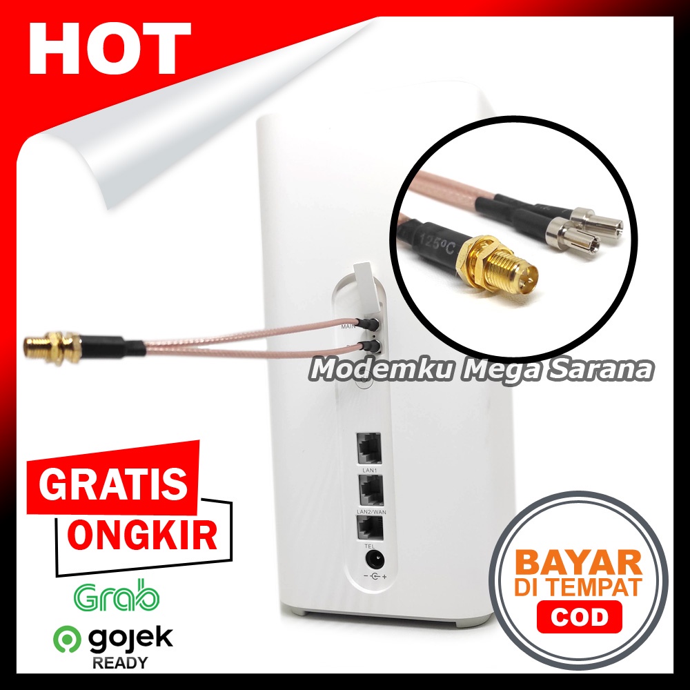 Jual Pigtail Orbit MAX S Huawei 4G Modem Router 3 Prime B818 - TS9 Dual ...