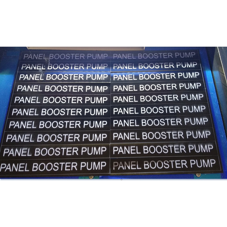 Jual Label Nama Panel Listrik Ekspress cepat murah langsung dicetak ...