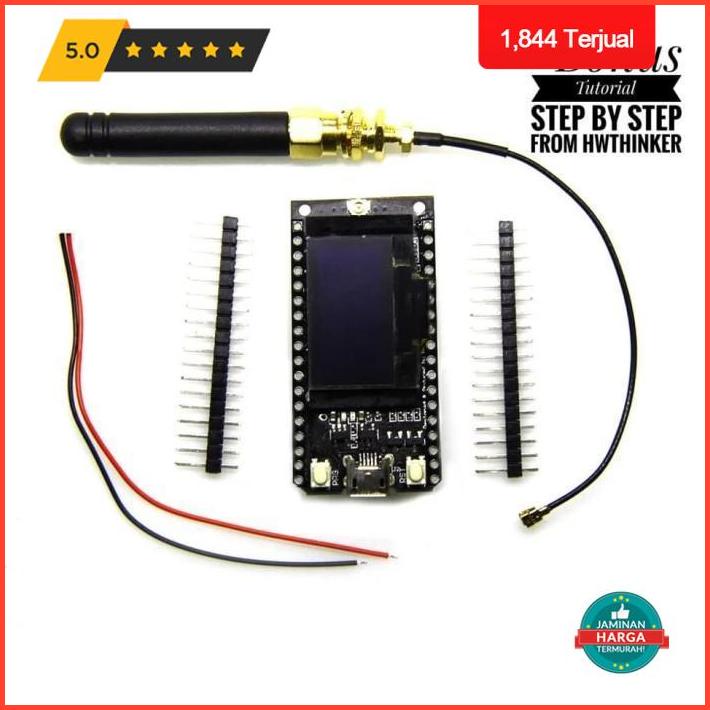 Jual Extra Cashback Ttgo Lora Esp32 915mhz Sx1276 Lcd Oled Bluetooth Wifi Antenna Exclusive