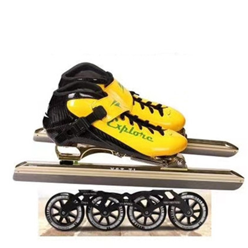 Jual carbon fiber inline speed skates shoes track ice skates patines ...