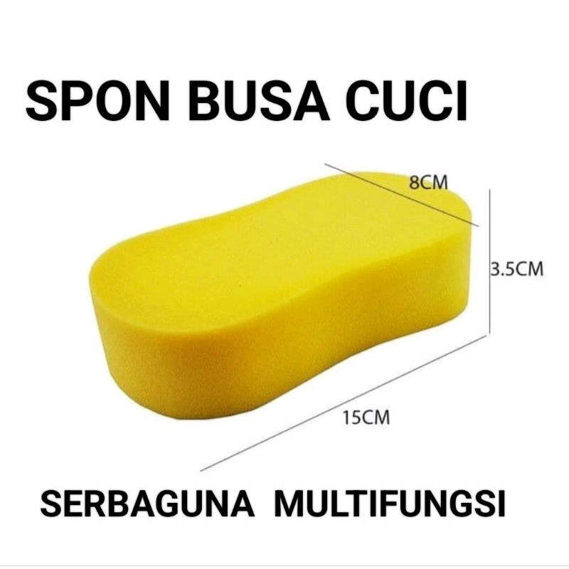 Jual Sponge Busa Cuci Mobil Motor Piring Kuning 8 Busa Foam Wash Tebal ...