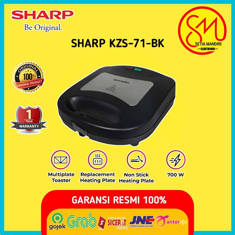 Jual SHARP KZS71BK Sandwich Toaster Pemanggang Roti KZS 71 BK | Shopee ...