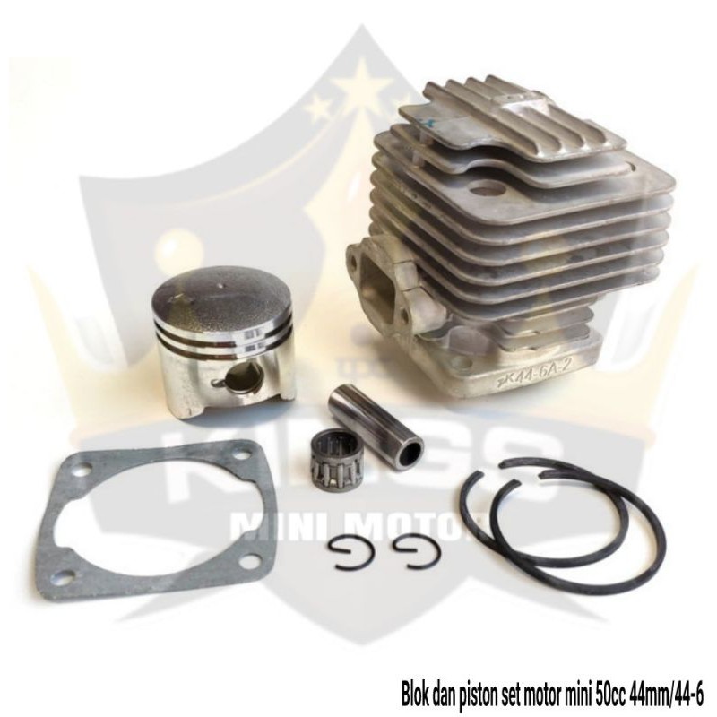 Jual Blok dan piston set motor mini/mesin rumput 50cc 44mm/44-6 ...